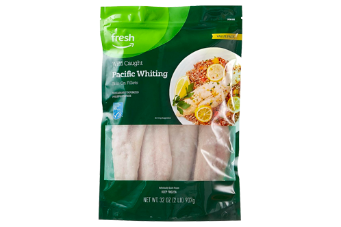 Fresh Brand – Wild Caught Pacific Whiting Skin-On Fillets Value Pack, 2 ...